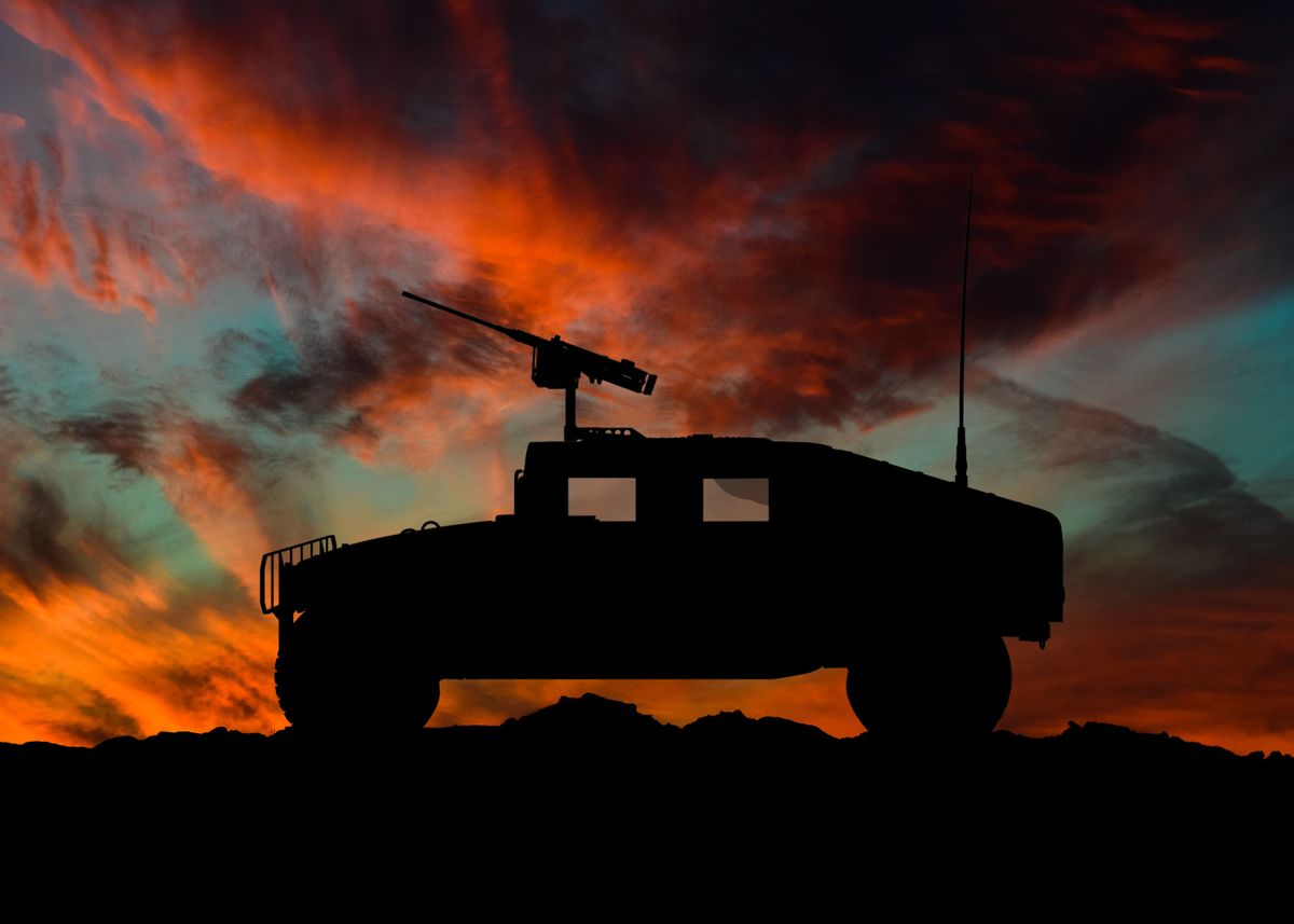 'Humvee' Poster, picture, metal print, paint by filmbildfabrik | Displate