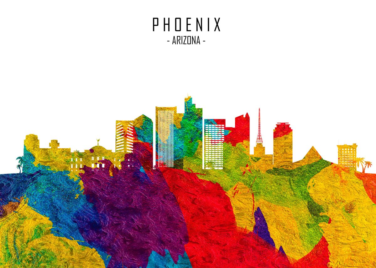 'Phoenix Arizona' Poster, picture, metal print, paint by RestartArt ...