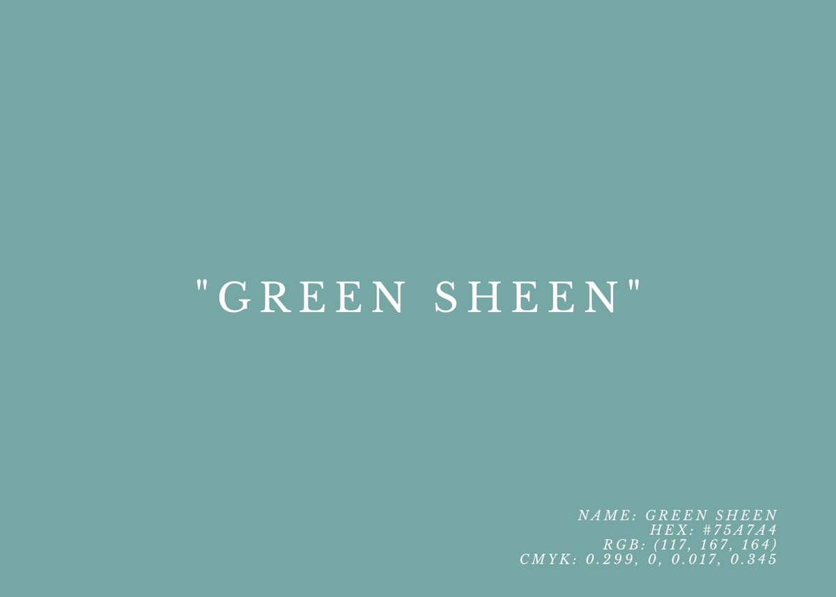 'Green Sheen' Poster, picture, metal print, paint by BLVCK BLEACH ...