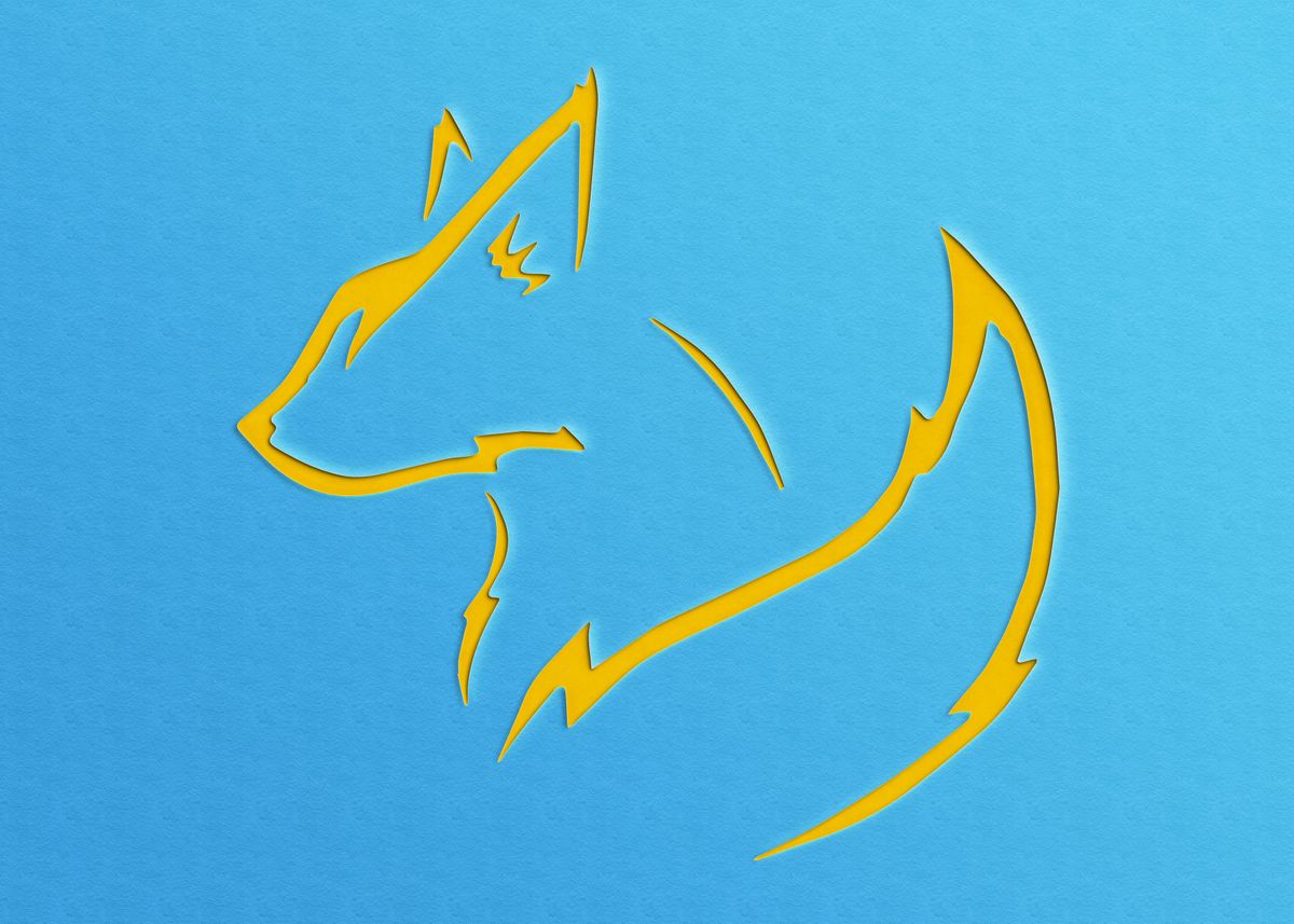 'Minimal Fox Illustration' Poster by RAWWR | Displate