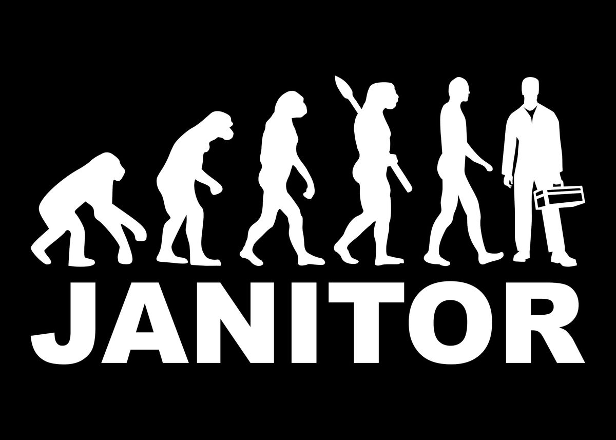 'Janitor' Poster, picture, metal print, paint by Designzz | Displate