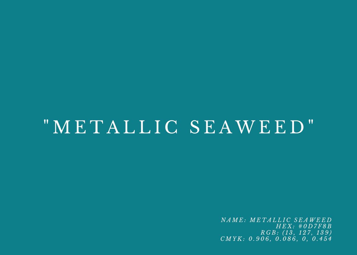 'Metallic Seaweed' Poster, picture, metal print, paint by BLVCK BLEACH ...
