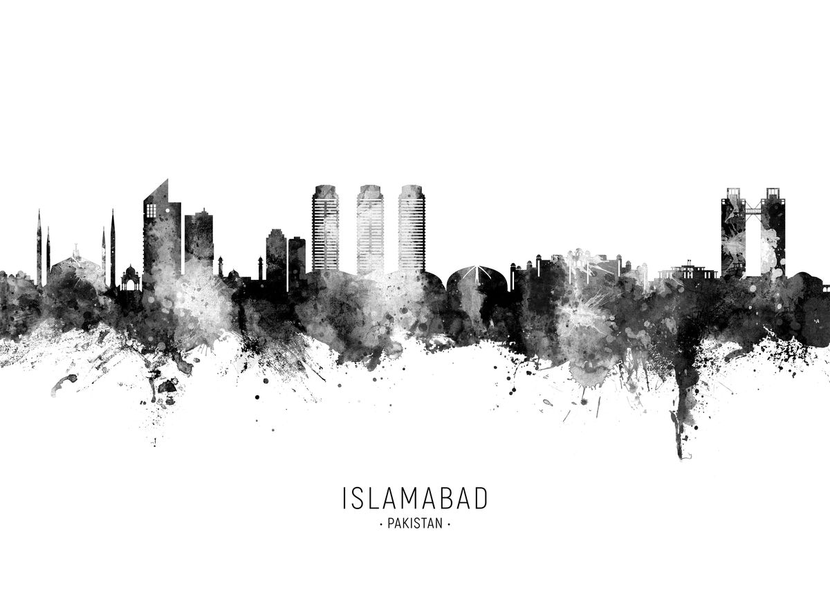 'Islamabad Skyline Pakistan' Poster, picture, metal print, paint by ...