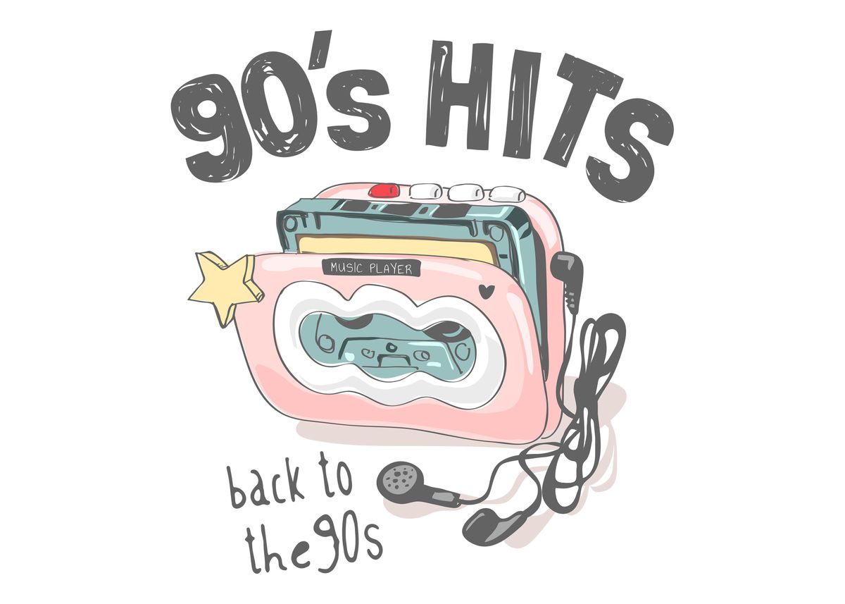 '90s hits Vintage music' Poster by Ari yanda | Displate