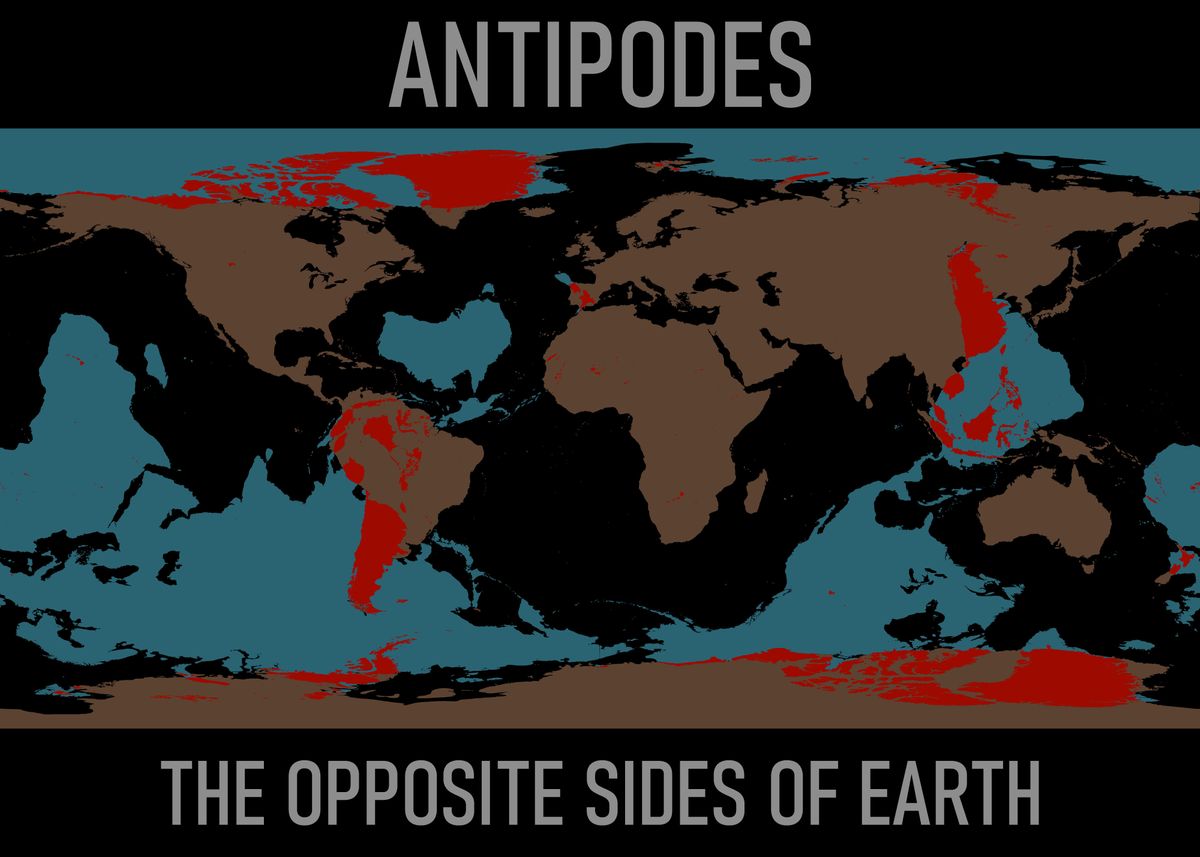 'Opposite Sides of Earth' Poster, picture, metal print, paint by ...