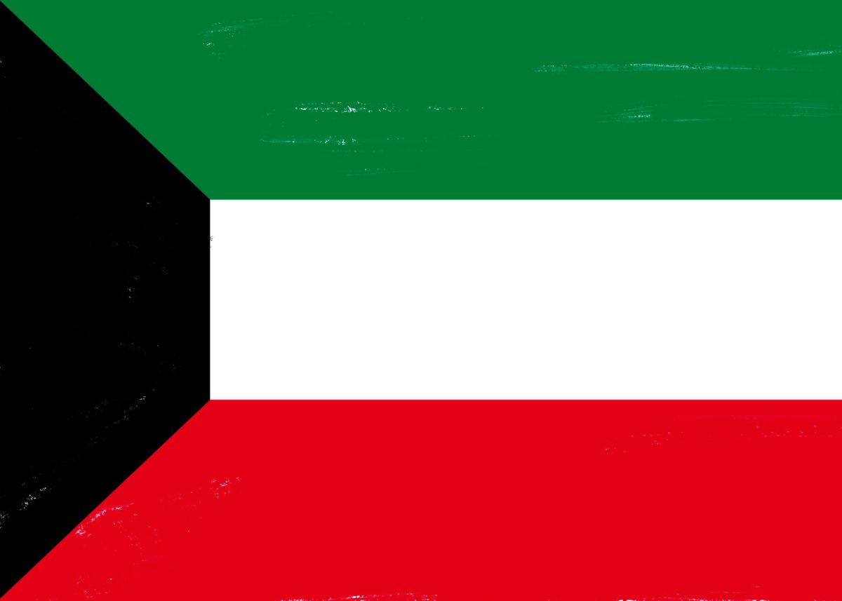 'Kuwait Kuwaiti flag ' Poster, picture, metal print, paint by Raed ...