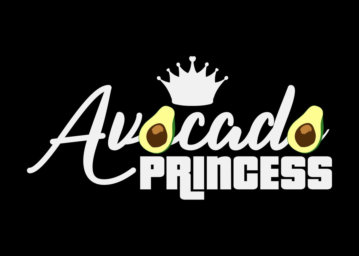 'Avocado Princess Avocados' Poster, picture, metal print, paint by ...