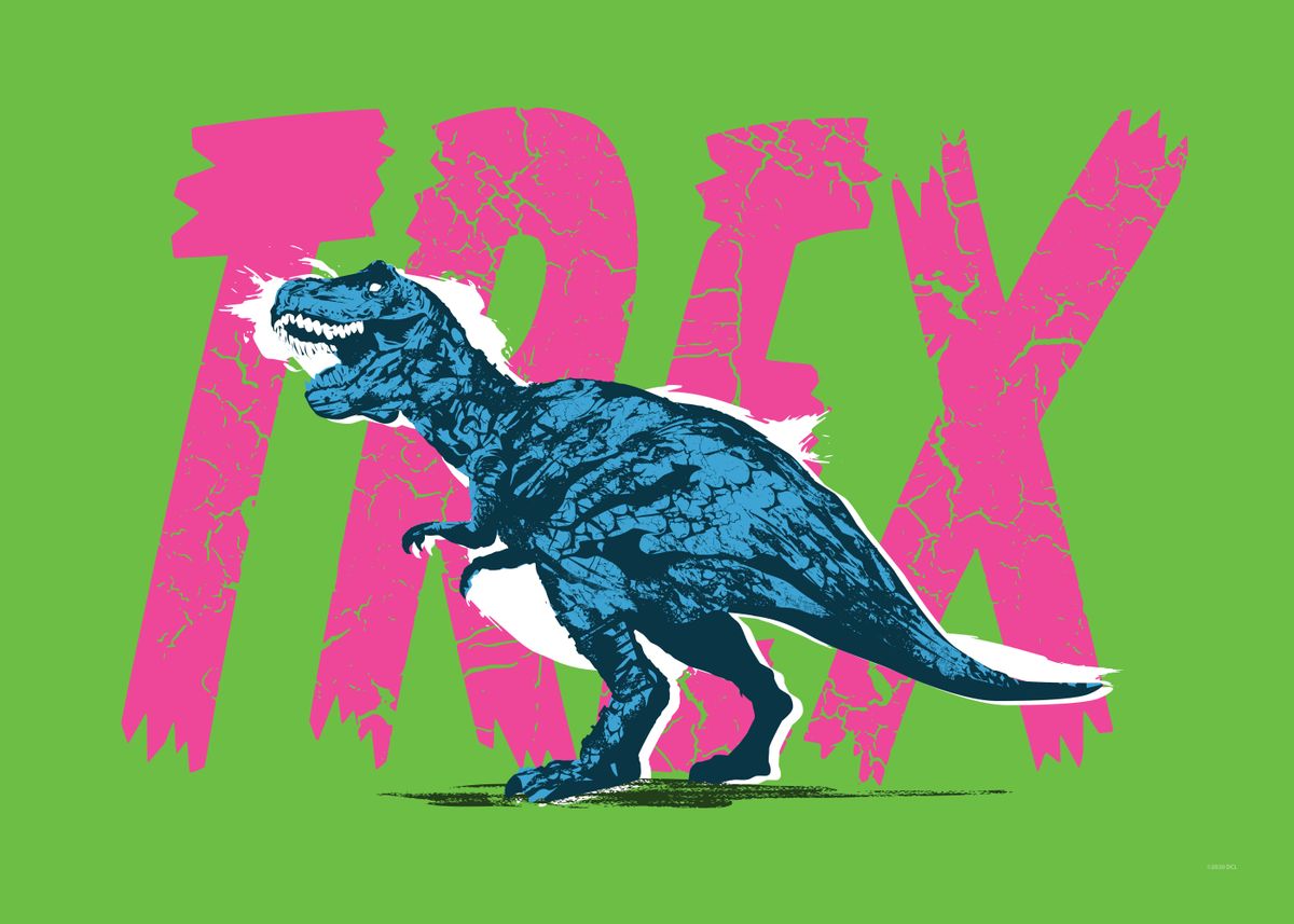 'Trex' Poster, picture, metal print, paint by Animal Planet | Displate