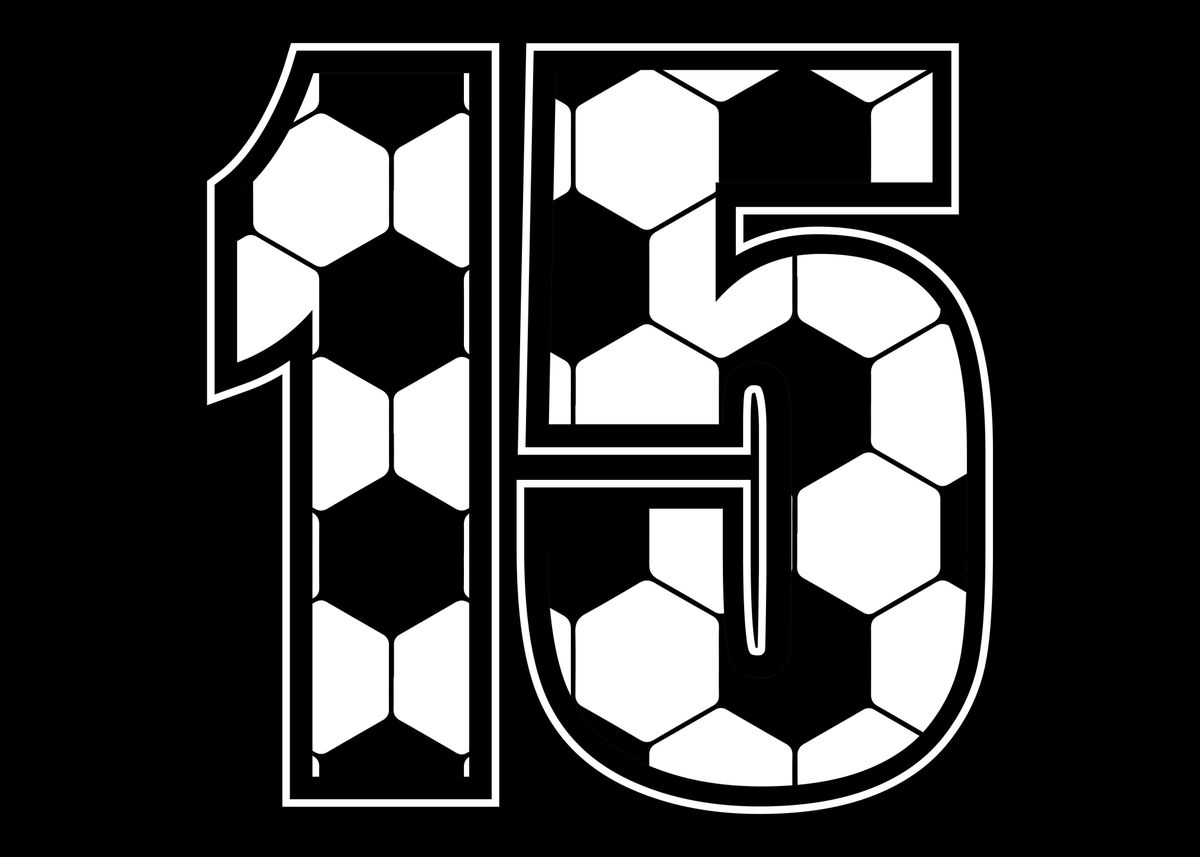 'Soccer Fifteen Birthday' Poster, picture, metal print, paint by ...