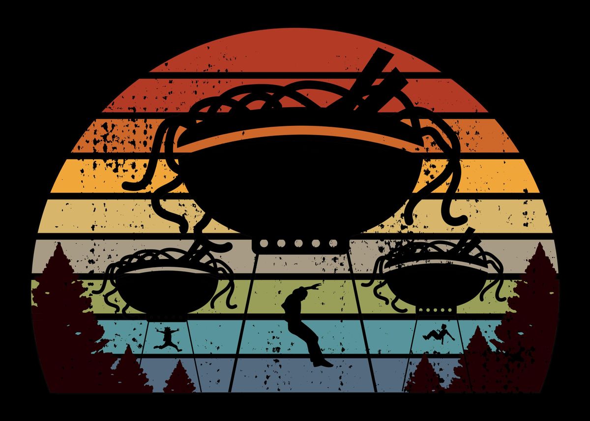 'Ramen Invasion Alien Ufo' Poster by AestheticAlex | Displate