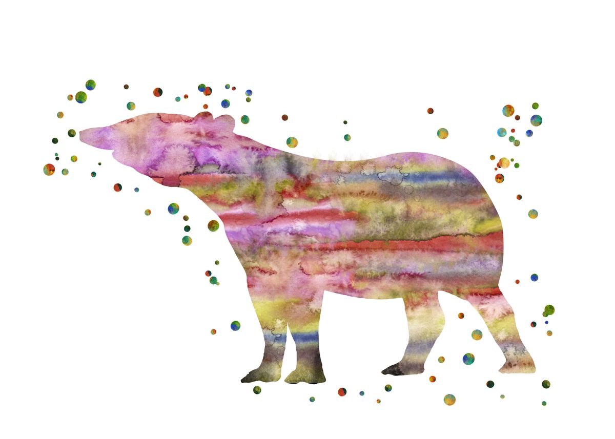 'Tapir ' Poster, picture, metal print, paint by RosaliasArt | Displate