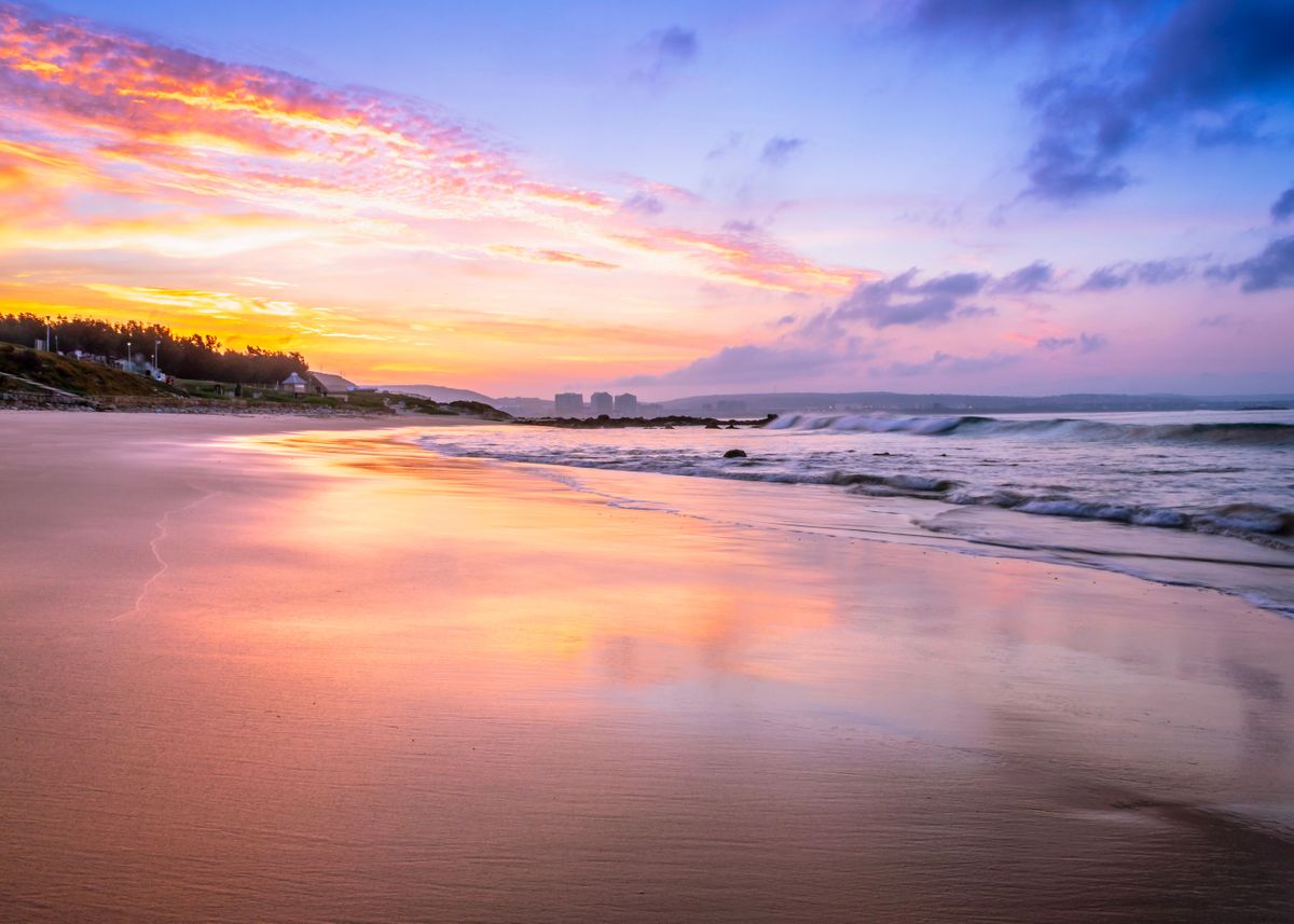 'Mosselbay sunset' Poster, picture, metal print, paint by Ava Peattie | Displate