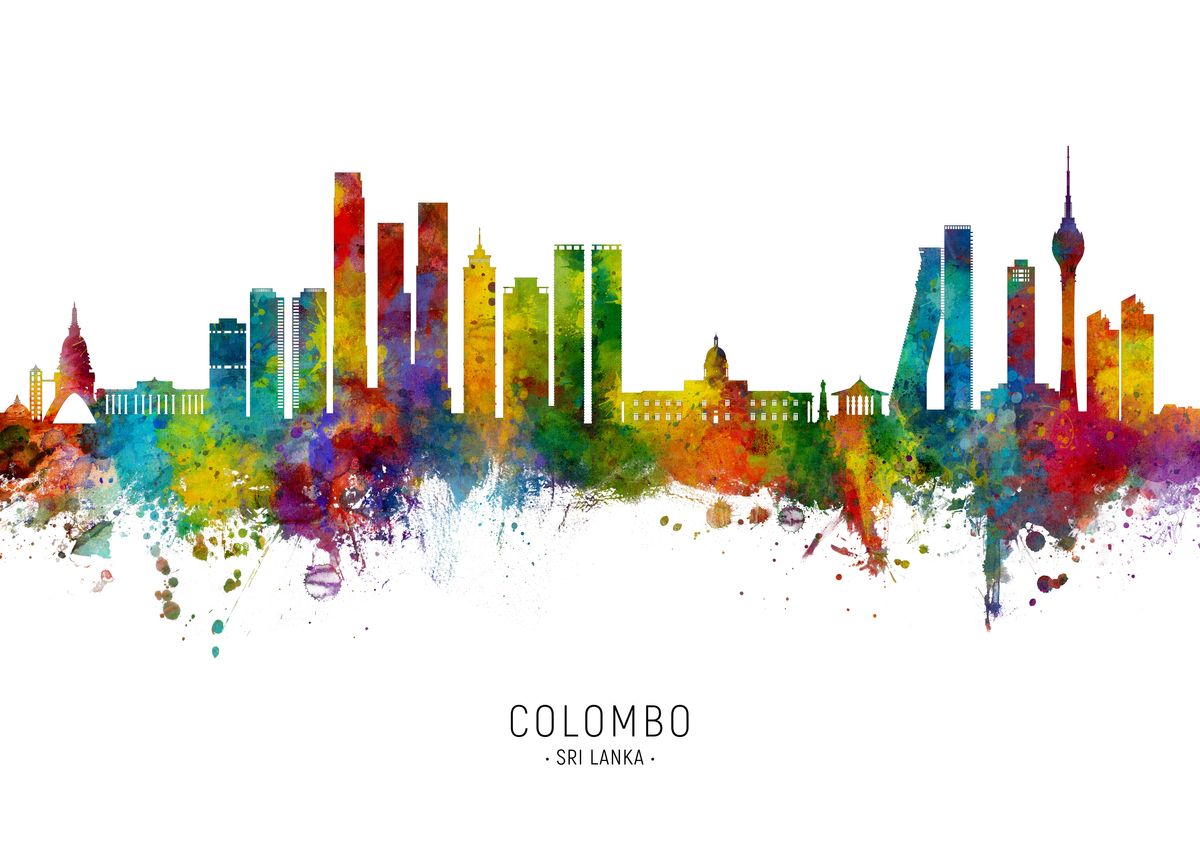 'Colombo Skyline Sri Lanka' Poster, picture, metal print, paint by ...