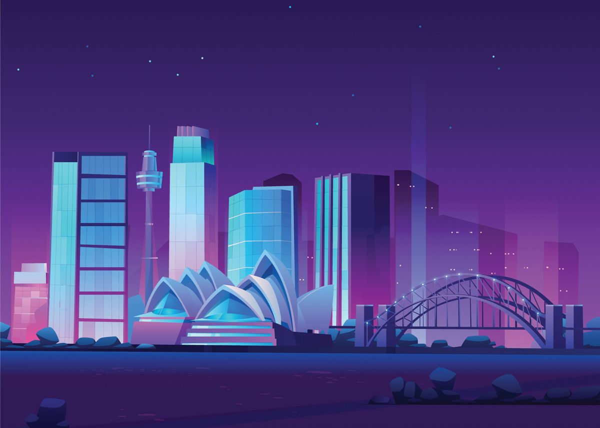 'Night city 2' Poster, picture, metal print, paint by Faissal Thomas ...