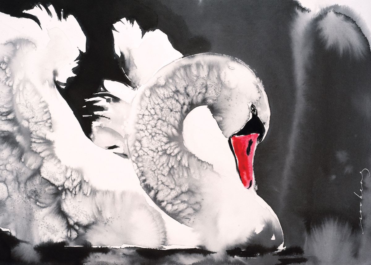 'Swan Elegance' Poster by Soo Beng Lim | Displate