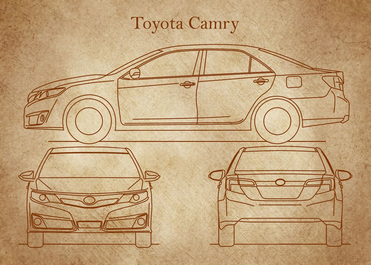 'Toyota Camry 2013 ' Poster, picture, metal print, paint by shiner ...