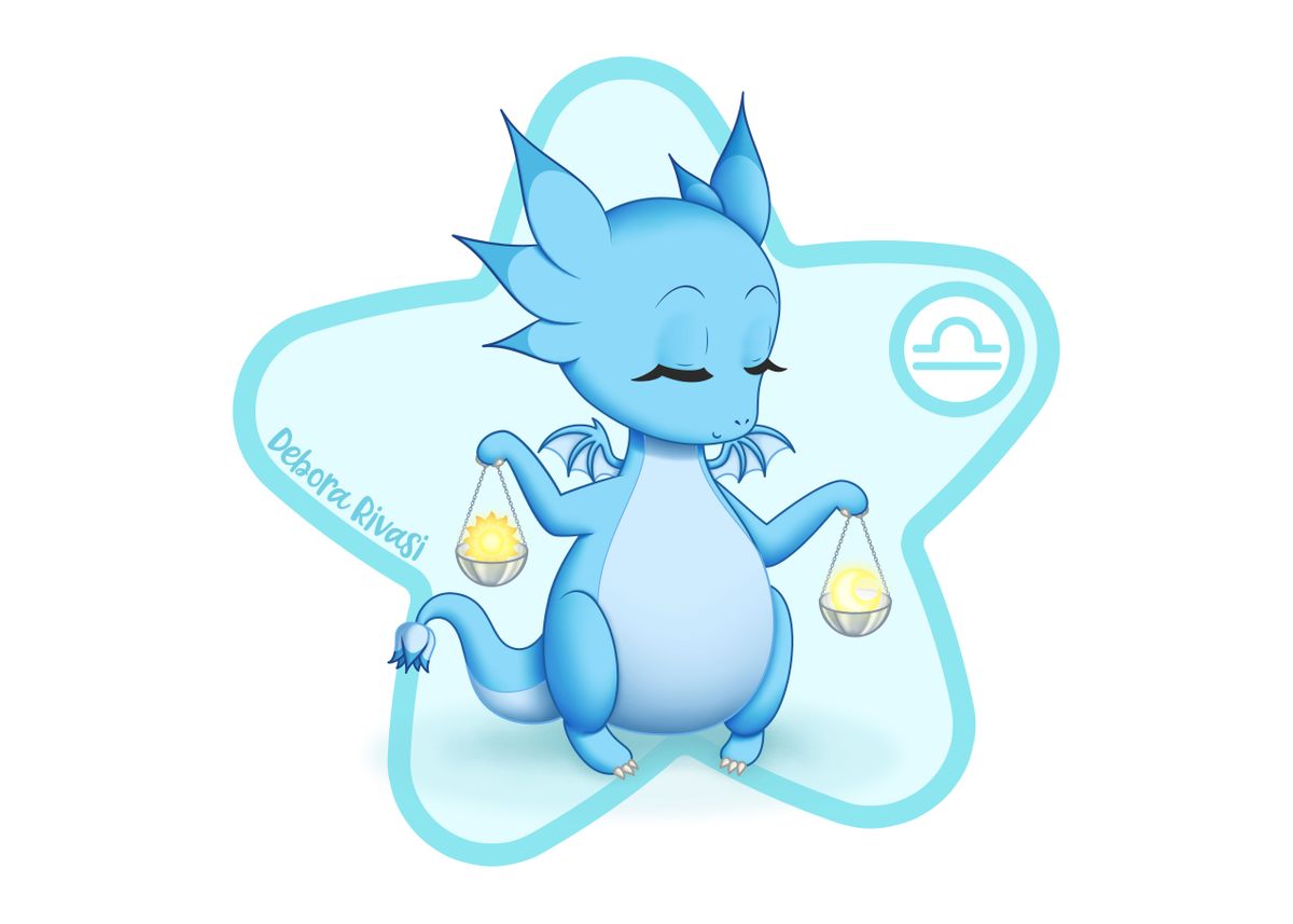 'Zodiac Dragon Libra' Poster, picture, metal print, paint by Silvery ...