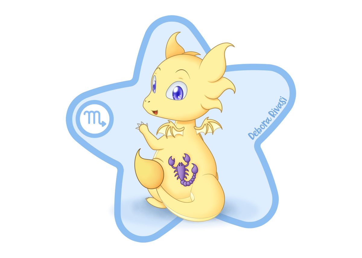 'Zodiac Dragon Scorpio' Poster, picture, metal print, paint by Silvery ...