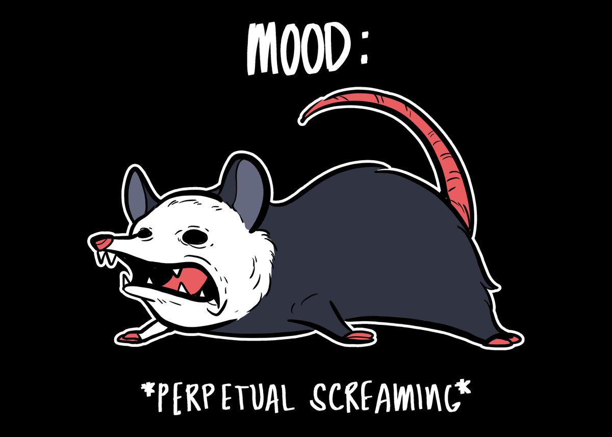 'Perpetual Screaming Moody ' Poster, picture, metal print, paint by ...