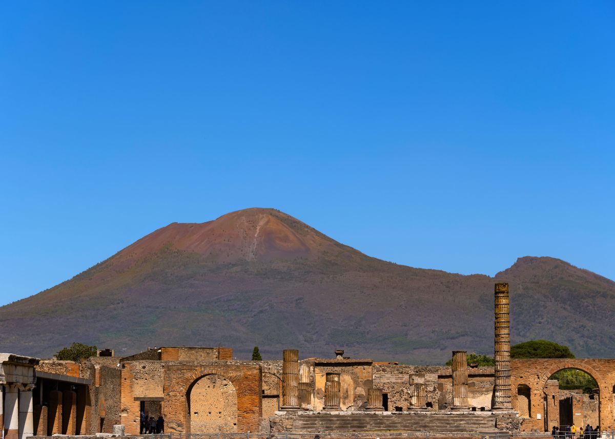 'Mount Vesuvius and Pompeii' Poster by Socratubik | Displate