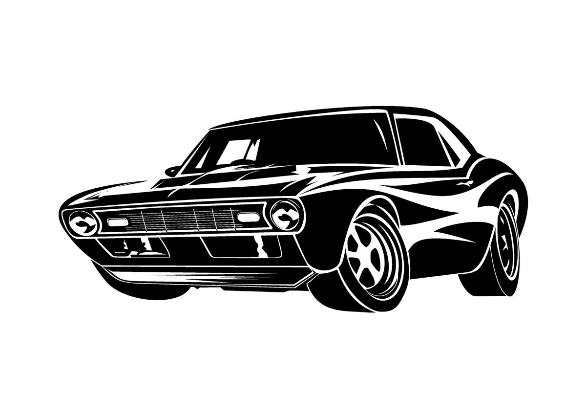 'muscle car' Poster, picture, metal print, paint by SATURA | Displate