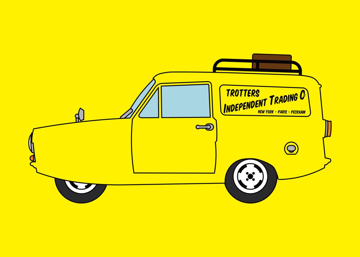 'Only Fools and Horses van' Poster, picture, metal print, paint by ...