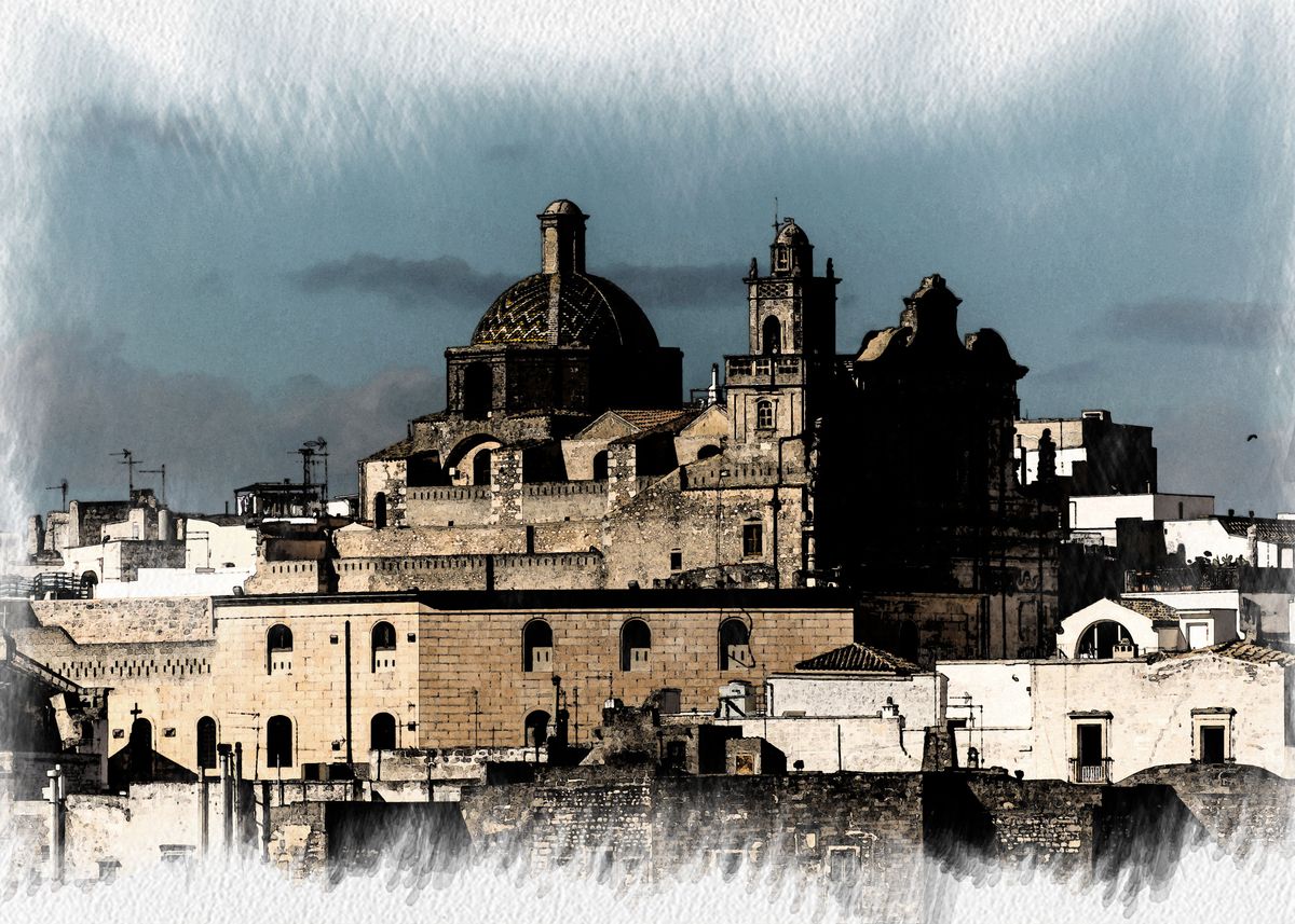 'Ostuni hill summit' Poster, picture, metal print, paint by Sergio ...