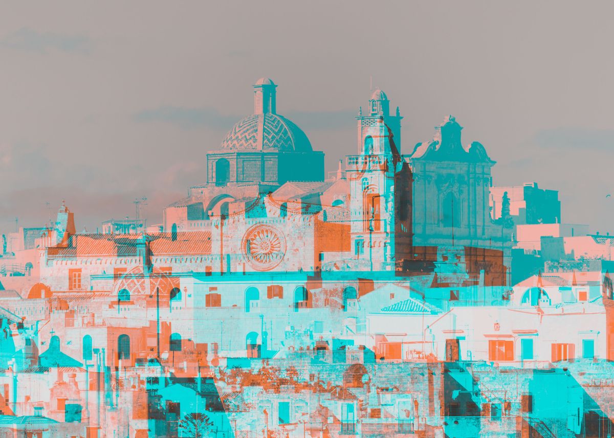 'Ostuni bicolor' Poster, picture, metal print, paint by Sergio Pazzano ...