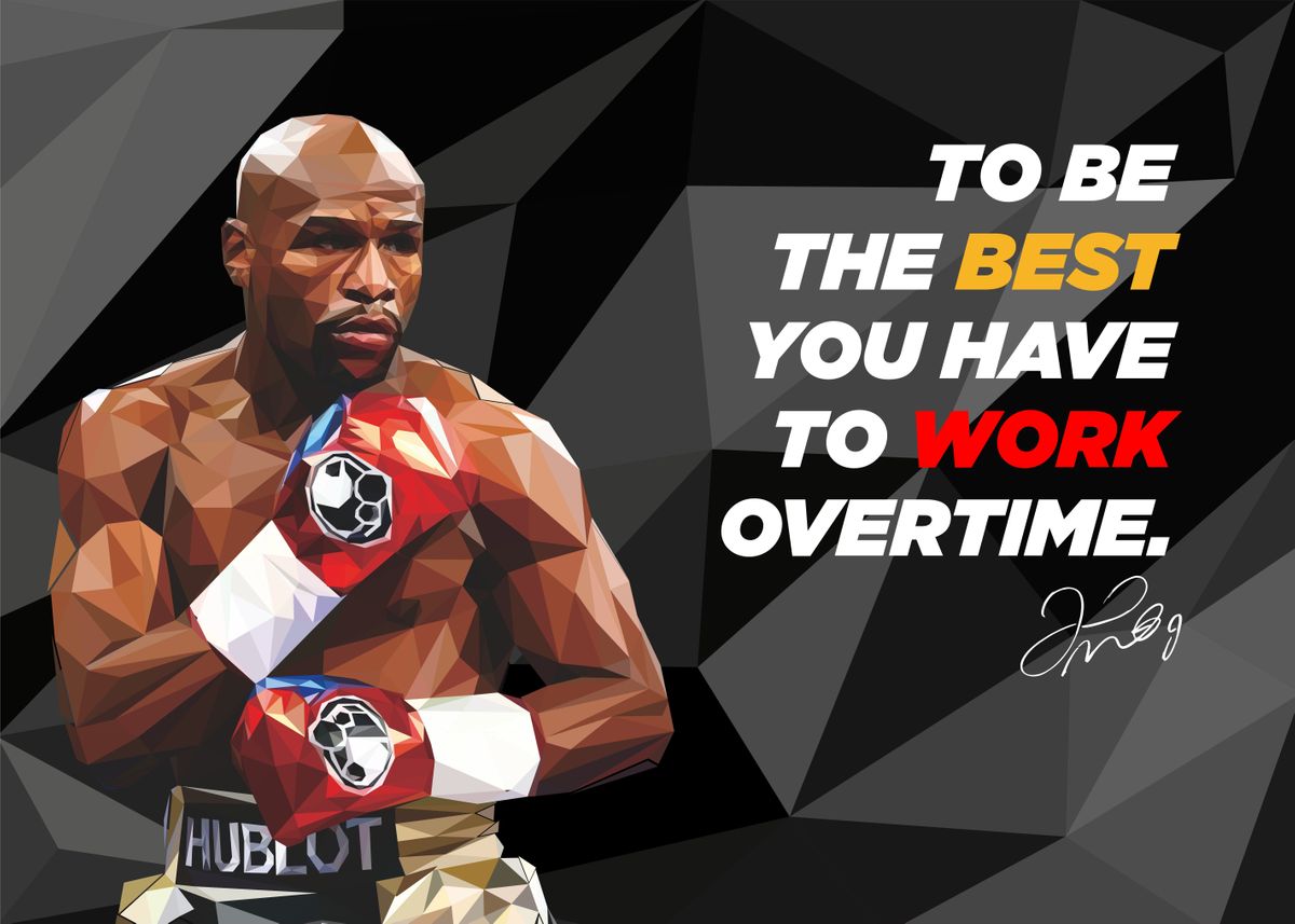 'Floyd money mayweather jr' Poster by Lowpoly Posters | Displate