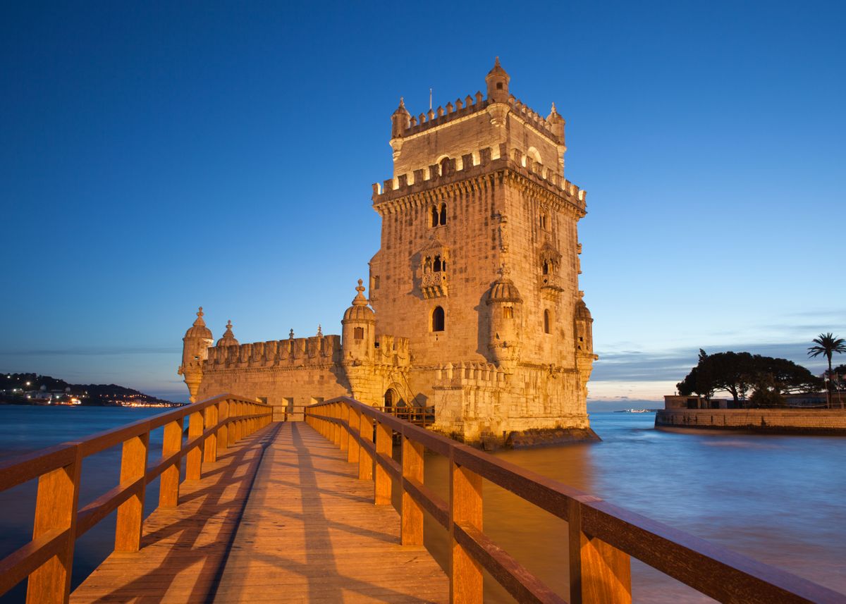'Belem Tower' Poster, picture, metal print, paint by Socratubik | Displate