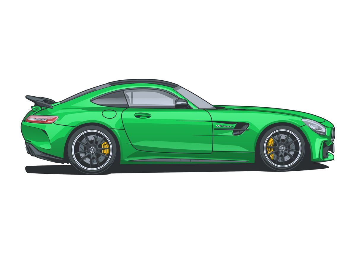 'Mercedes AMG GTR draw' Poster by Arizona 55 | Displate
