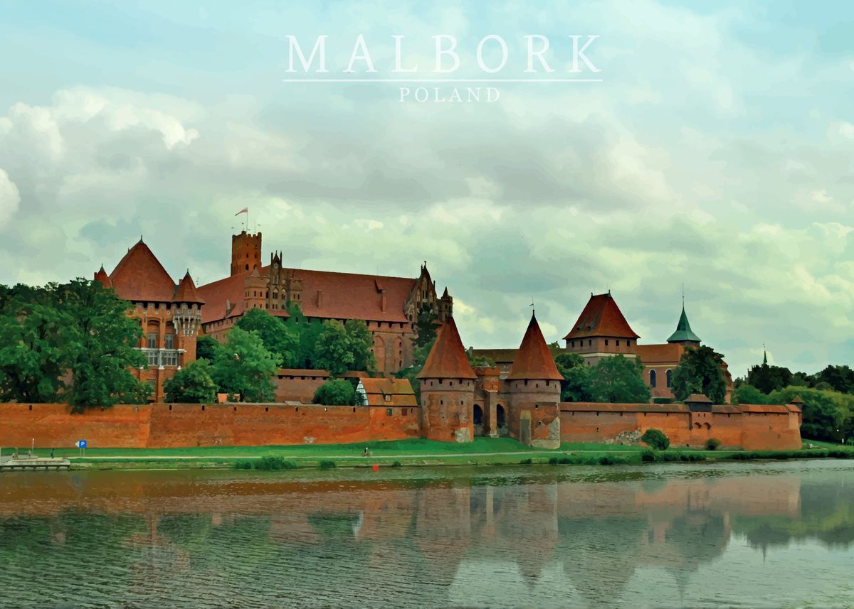 'Castle Teutonic in Malbork' Poster by Darek Kocurek | Displate
