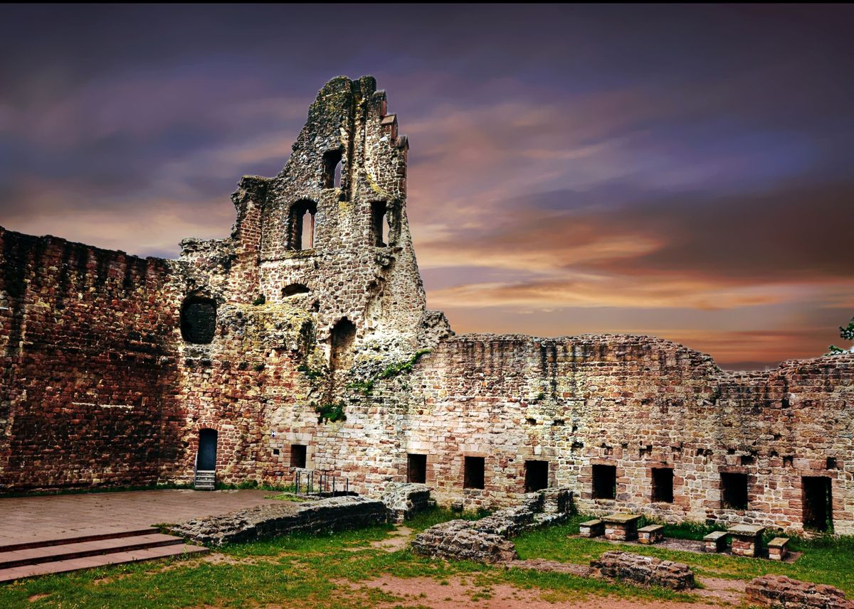 'Neuleiningen Castle' Poster, picture, metal print, paint by Adriana ...