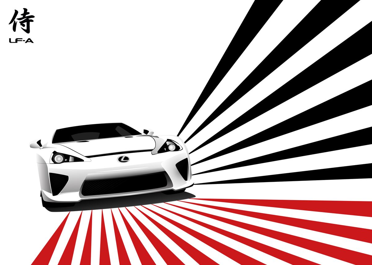 'Lexus LFA' Poster, picture, metal print, paint by Kenan Geraud | Displate