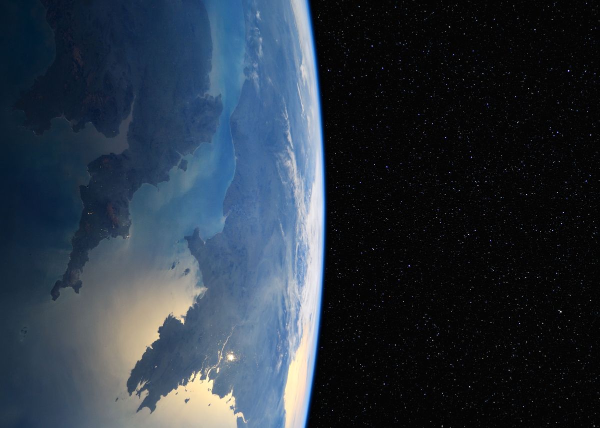 'UK and France from Space' Poster by Marcel Clemens | Displate