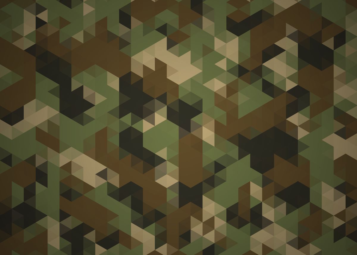 'Triangles Camo' Poster by Kostas Sintakis | Displate