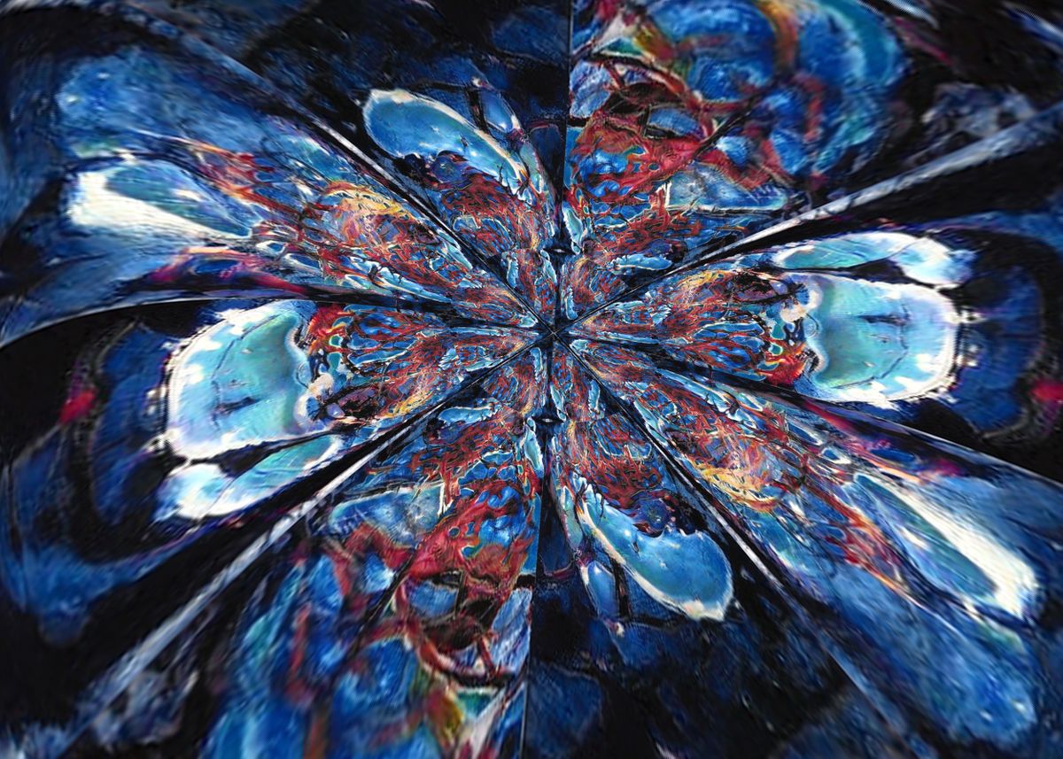 'Midnight blue abstract' Poster by Gaspar Avila | Displate