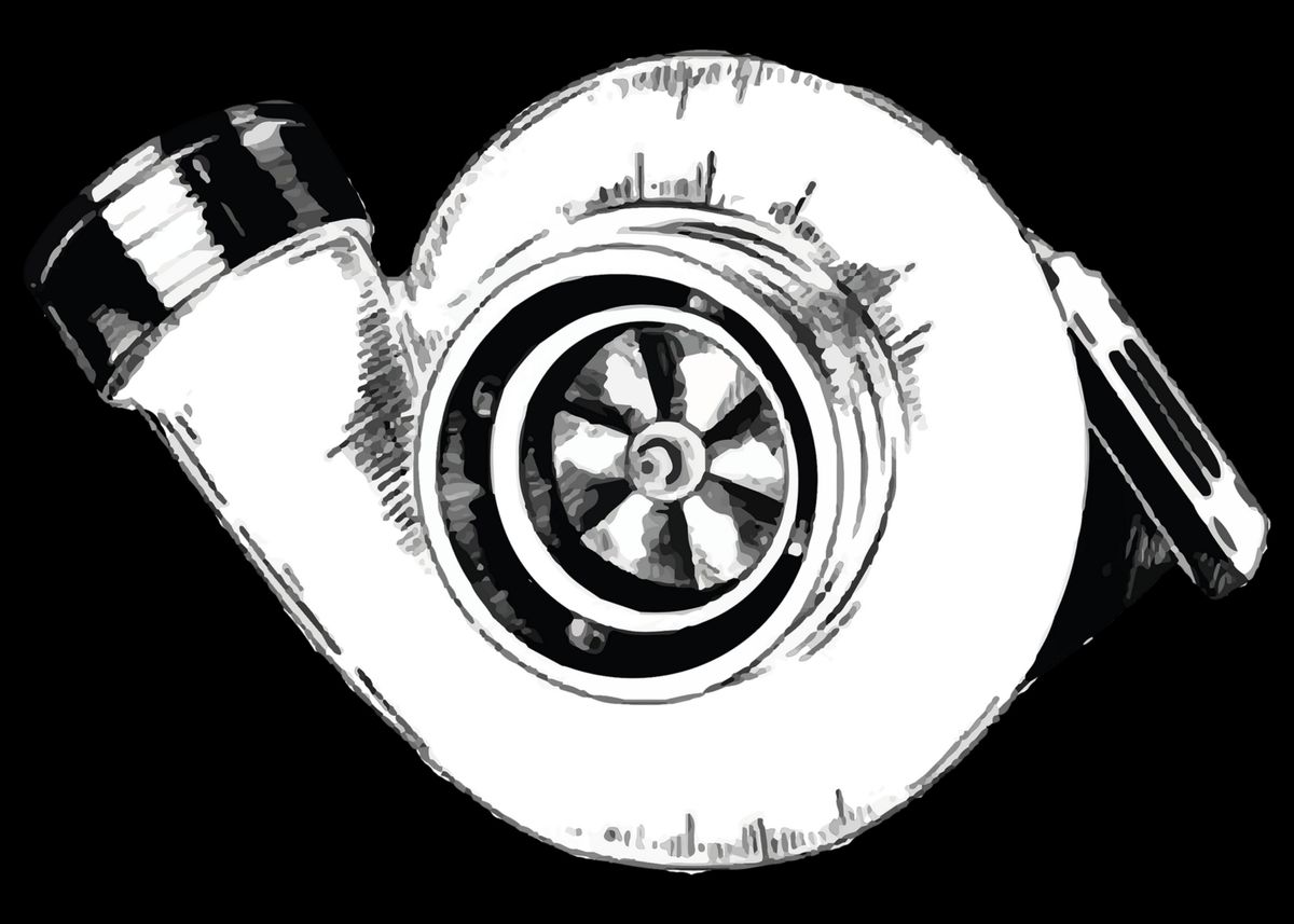 'Turbo Boost turbocharger t' Poster, picture, metal print, paint by ...