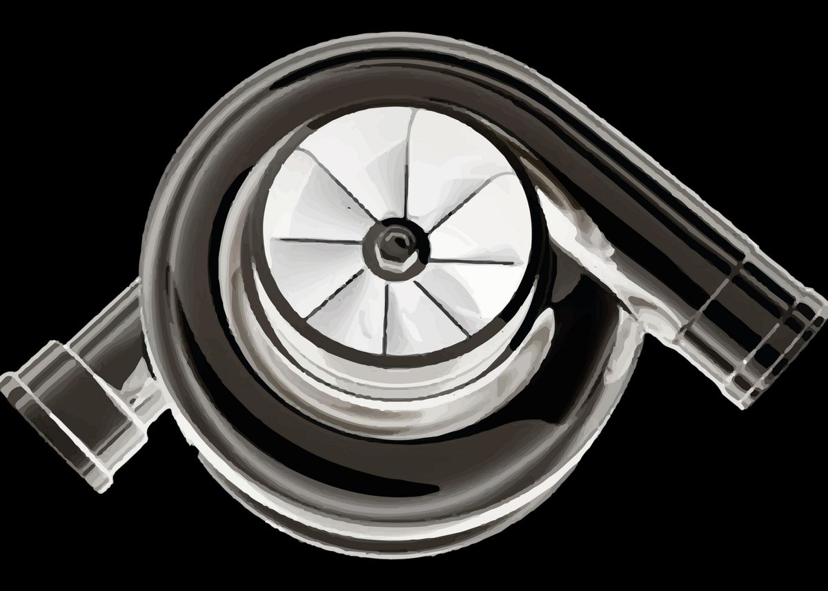 'Turbo Boost turbocharger t' Poster, picture, metal print, paint by ...