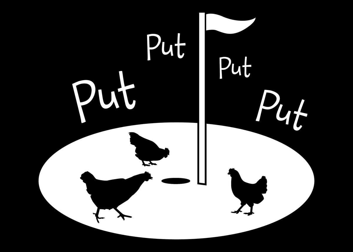 'Golf Putter chicken' Poster by Michael | Displate