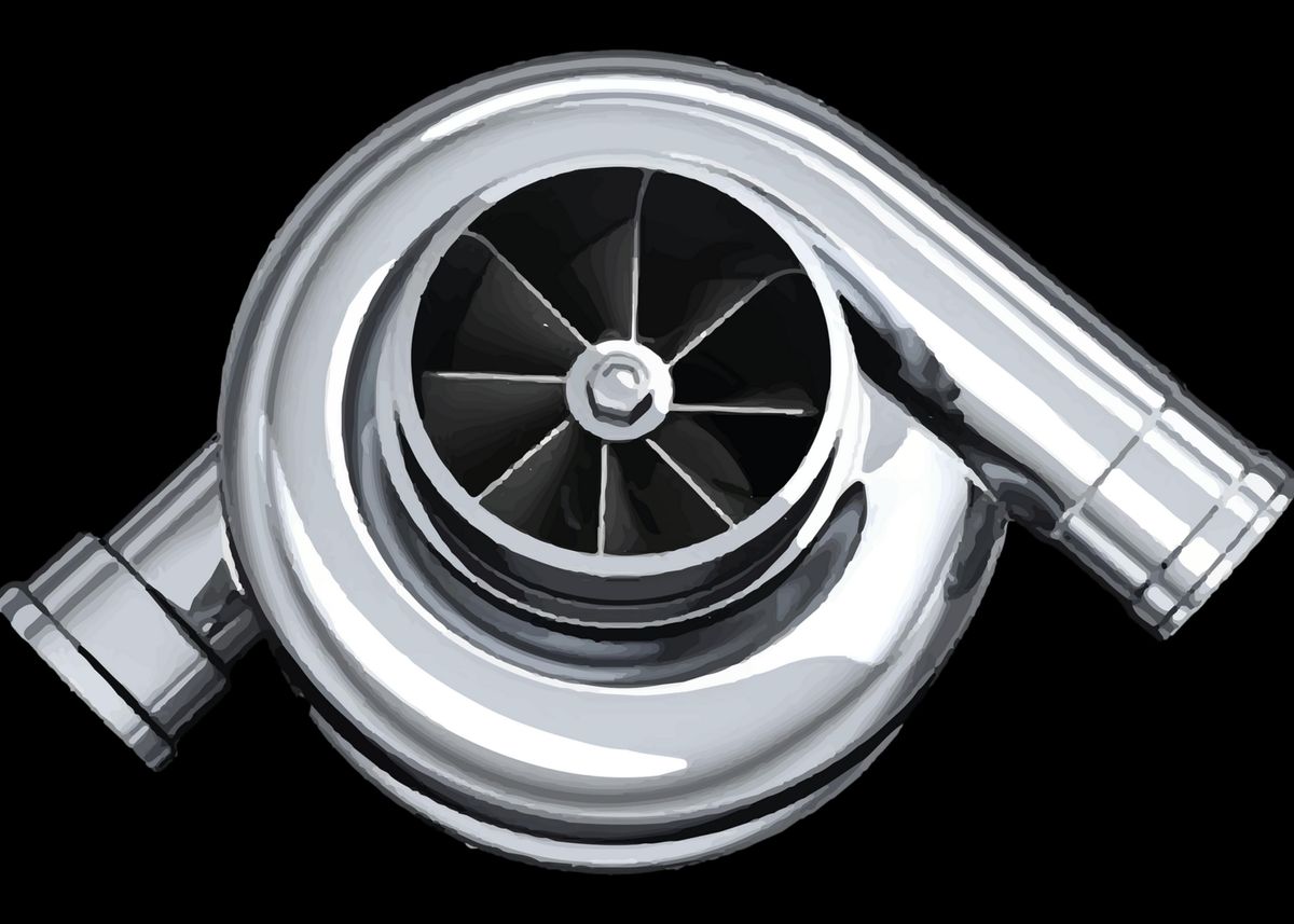 'Turbo Boost turbocharger t' Poster, picture, metal print, paint by ...