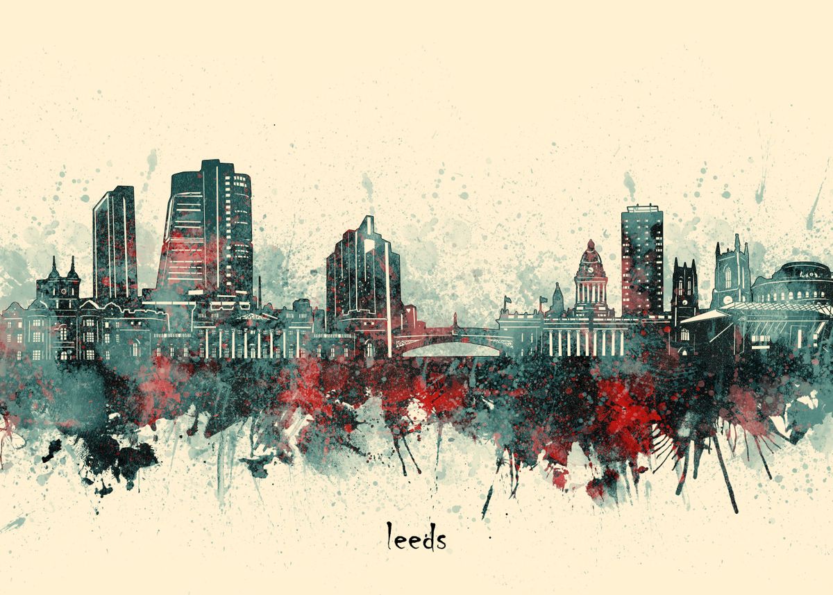 'leeds artistic 3' Poster, picture, metal print, paint by Bekim Art ...