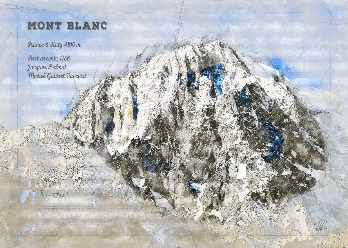 'Mont Blanc' Poster by Theo Decker | Displate