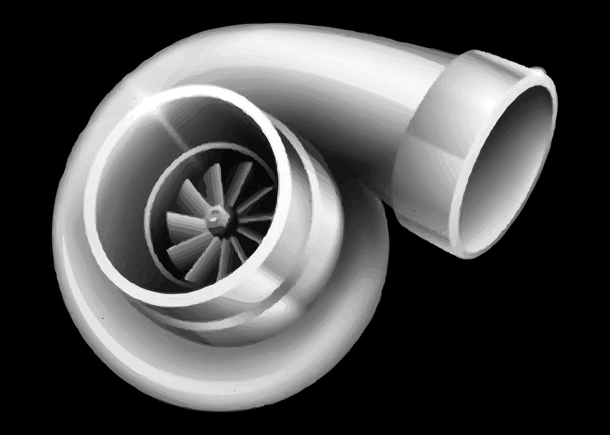 'Turbo Boost turbocharger t' Poster, picture, metal print, paint by ...