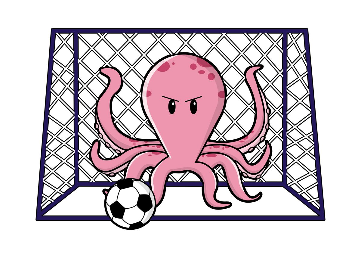 'Octopus Soccer Goalkeeper' Poster by Markus Schnabel | Displate