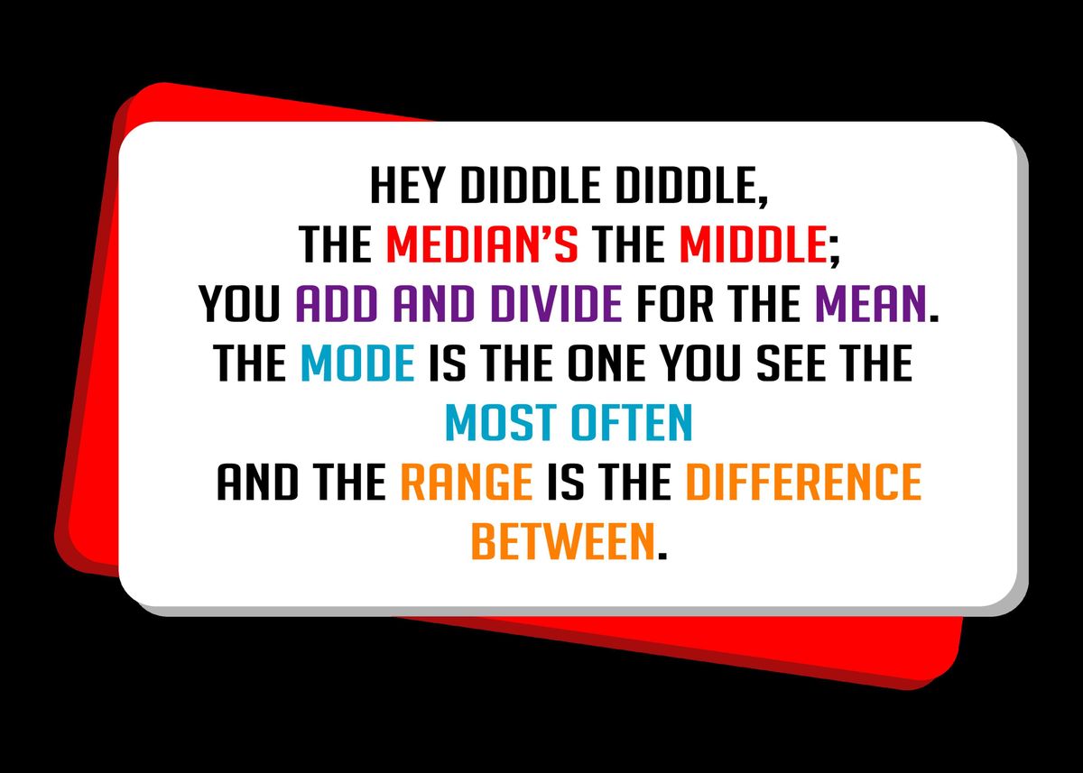 Mean Median Mode Range Song
