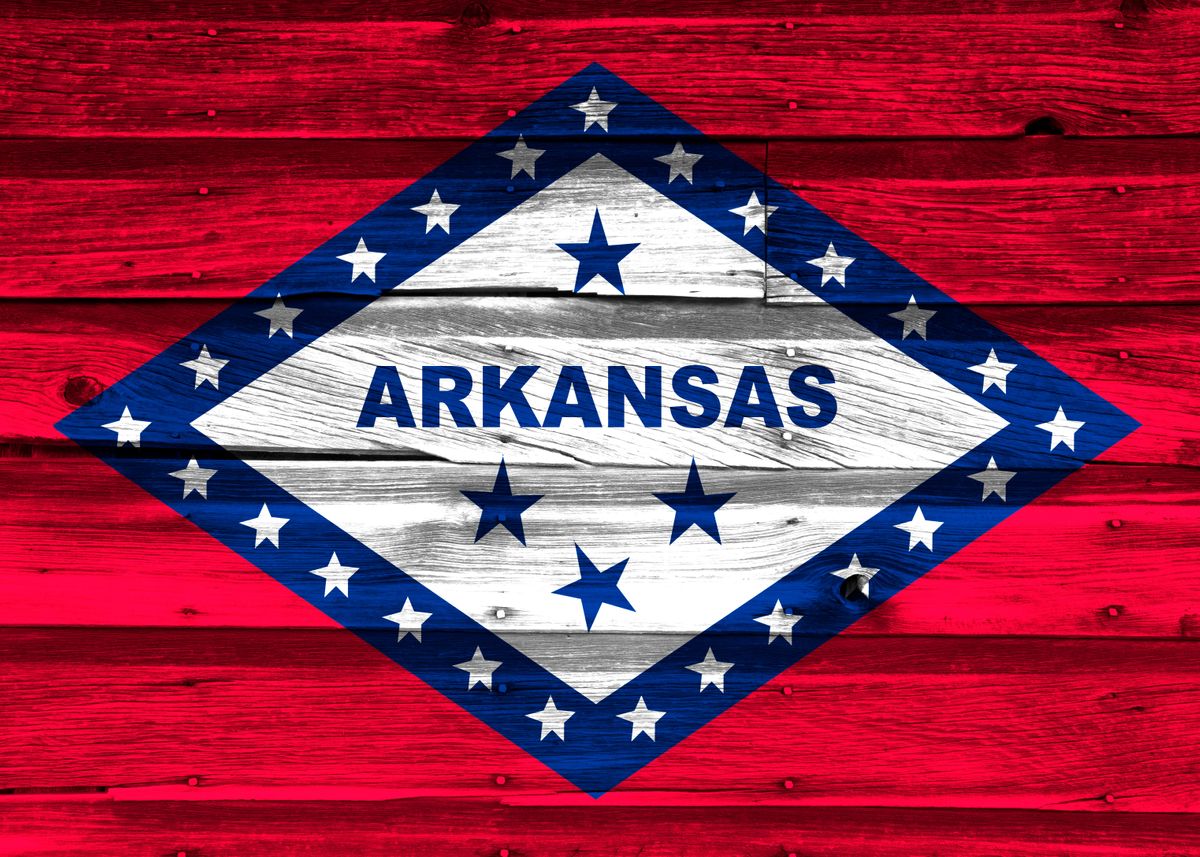 'Arkansas State Flag' Poster by Karen Foley | Displate