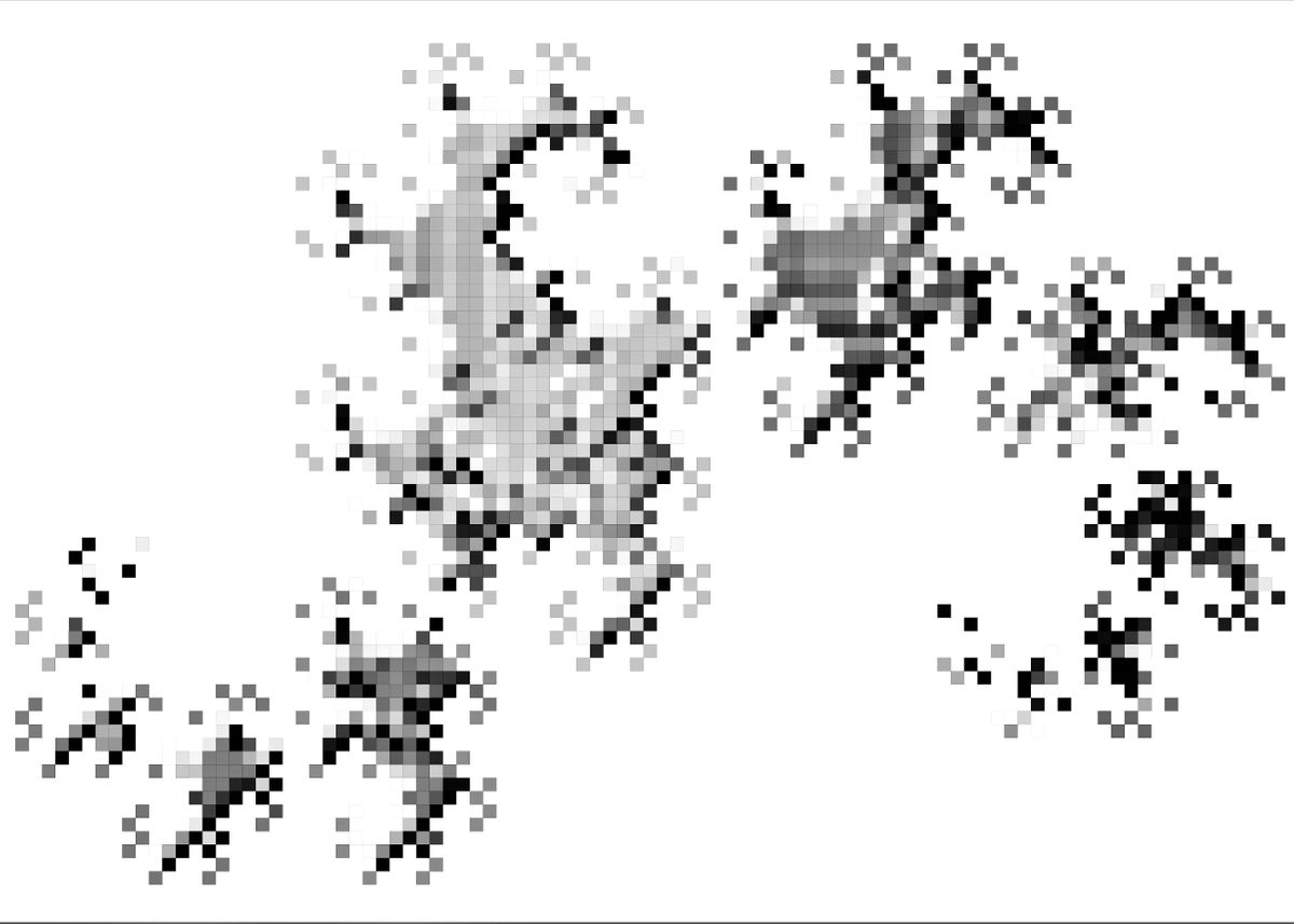 'Fractal Pixel' Poster, picture, metal print, paint by Eli Paris | Displate