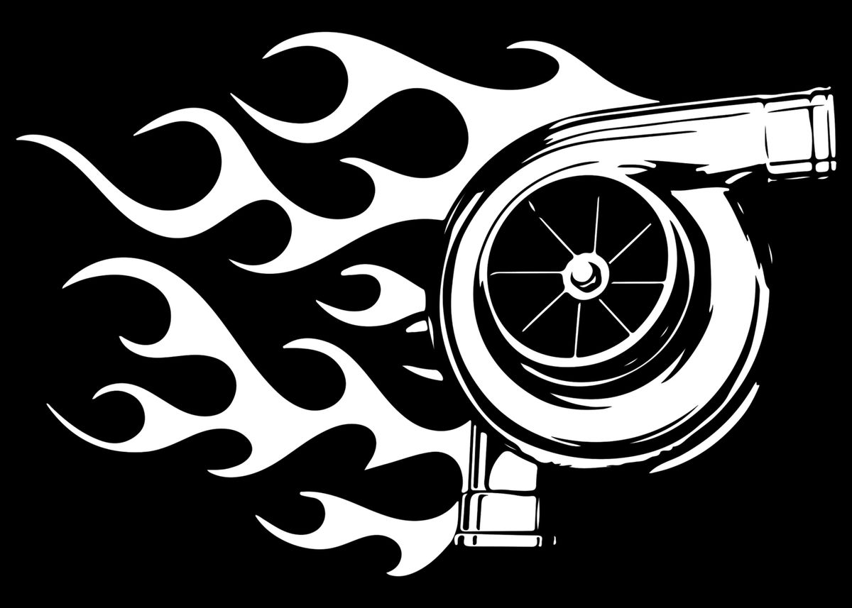 'Turbo Boost turbocharger t' Poster, picture, metal print, paint by ...