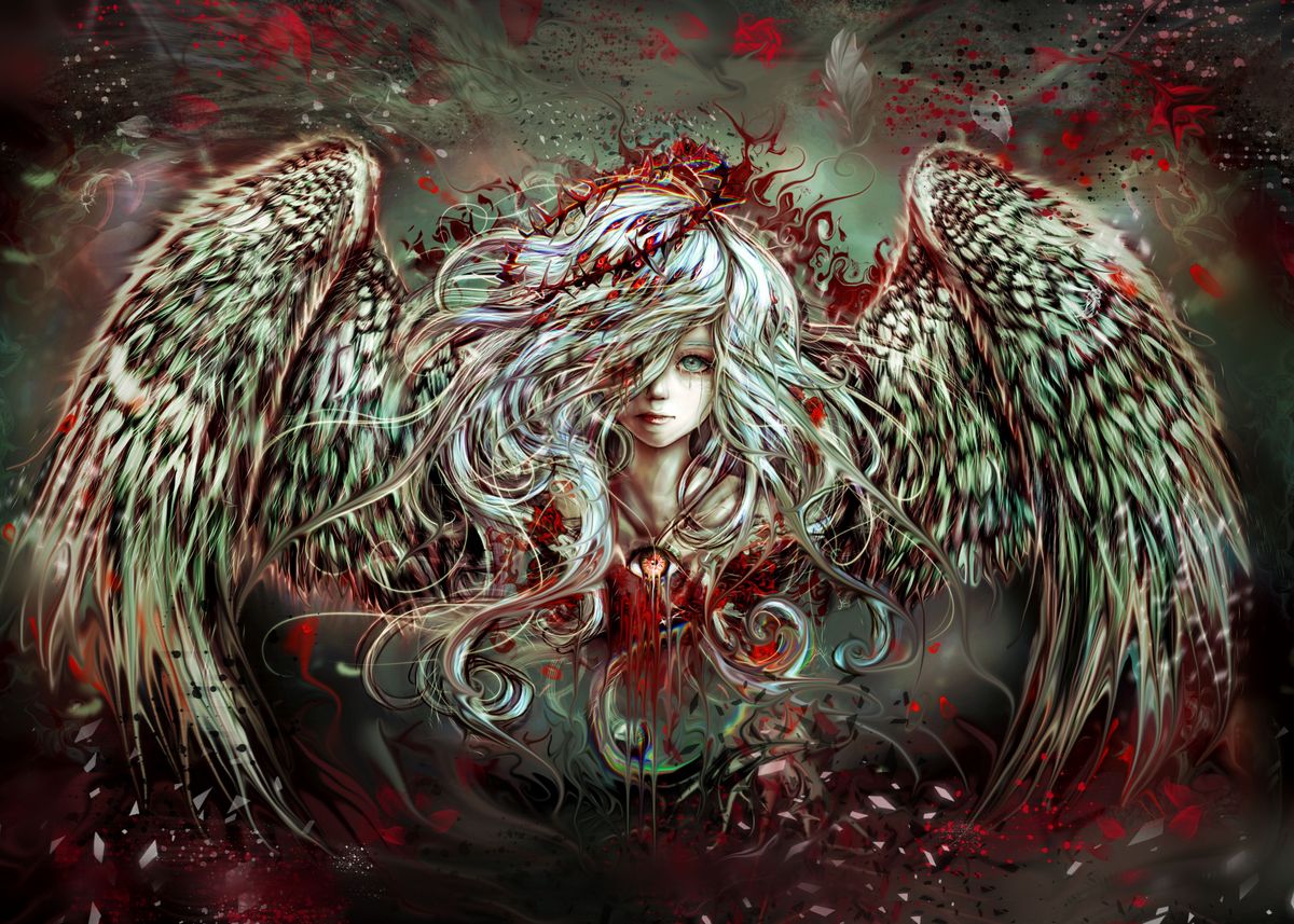 'Scarlet Angel' Poster, picture, metal print, paint by XxReaperxKittyxX ...